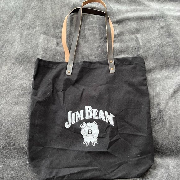 Jim Beam | Bags | Jim Beam Tote Bag With Leather Drop Handles | Poshmark